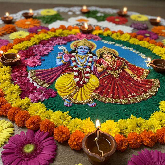 Happy Ram Navami rangoli images 2025: 12 best rangoli with simple, easy ...