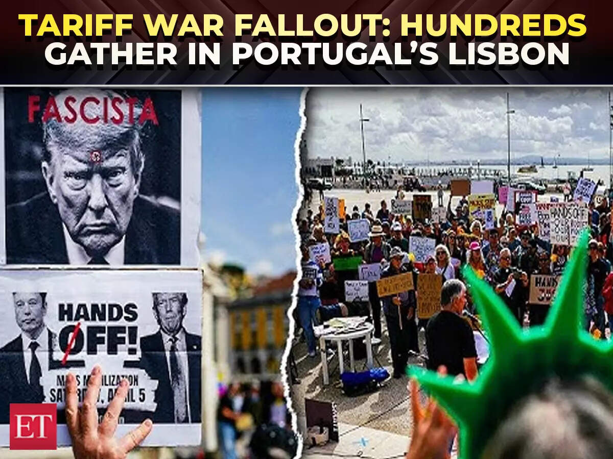 Tariff war fallout: Hundreds gather in Portugal’s Lisbon, demonstrate ...