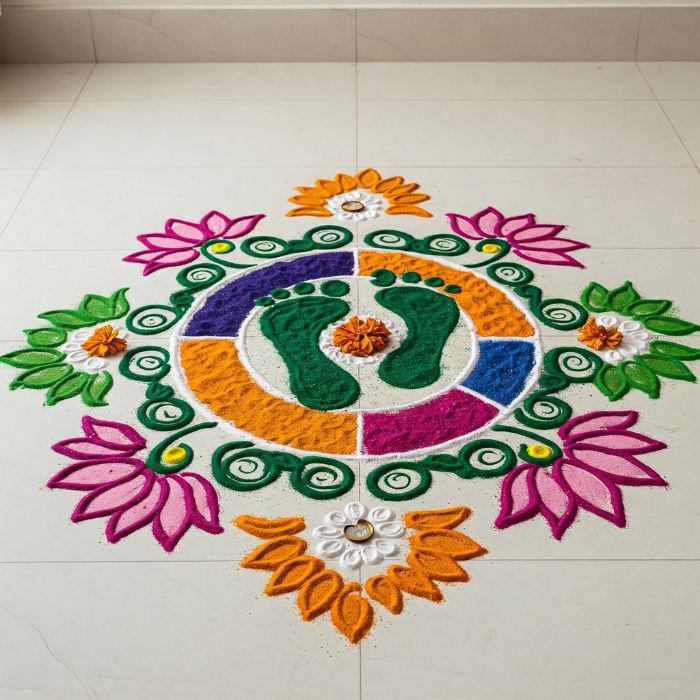 Happy Ram Navami rangoli images 2025: 12 best rangoli with simple, easy ...
