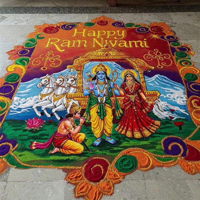 Happy Ram Navami rangoli images 2025: 12 best rangoli with simple, easy ...