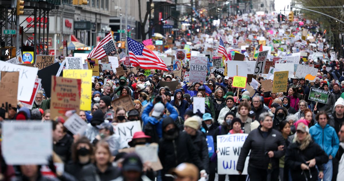 Scenes From the Nationwide ‘Hands Off!’ Protests Against Trump and Musk