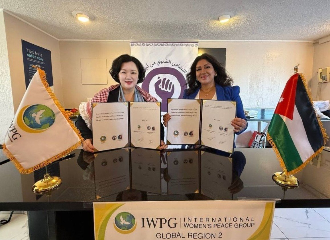 IWPG글로벌2국, 요르단 ‘인권과 평등을 위한 교육기구’ 평화증진 MOU 체결