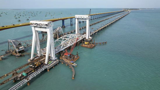PM Modi inaugurates India's first vertical lift sea bridge in Rameswaram