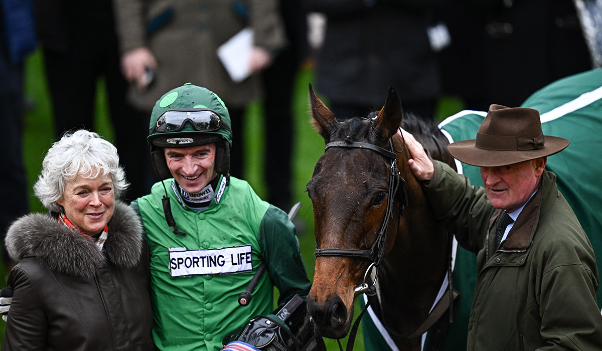 Emotional Willie Mullins was lost for words after son Patrick won National