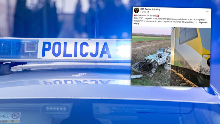 Tragedia na przejeździe kolejowym. Z samochodu prawie nic nie zostało