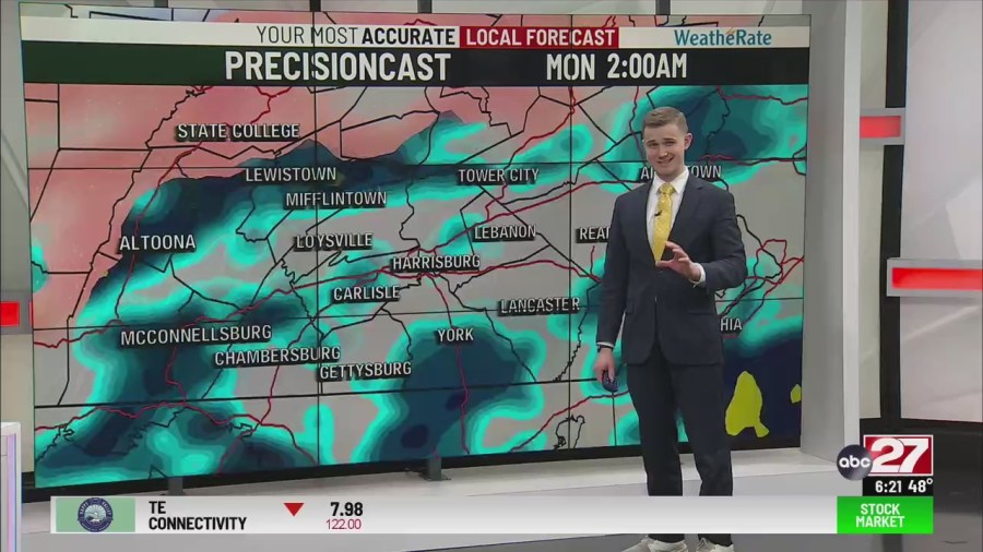 Damp start as cold front gets set to push through Midstate