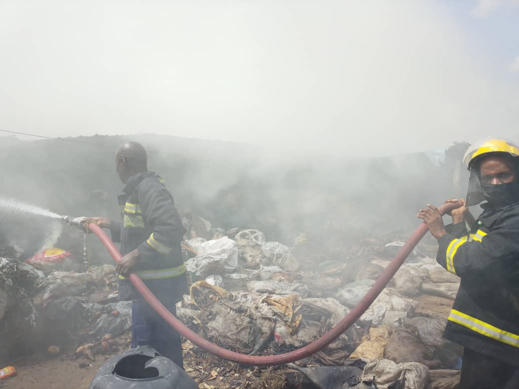 PHOTOS: Fire destroys products in Oyo storage facility