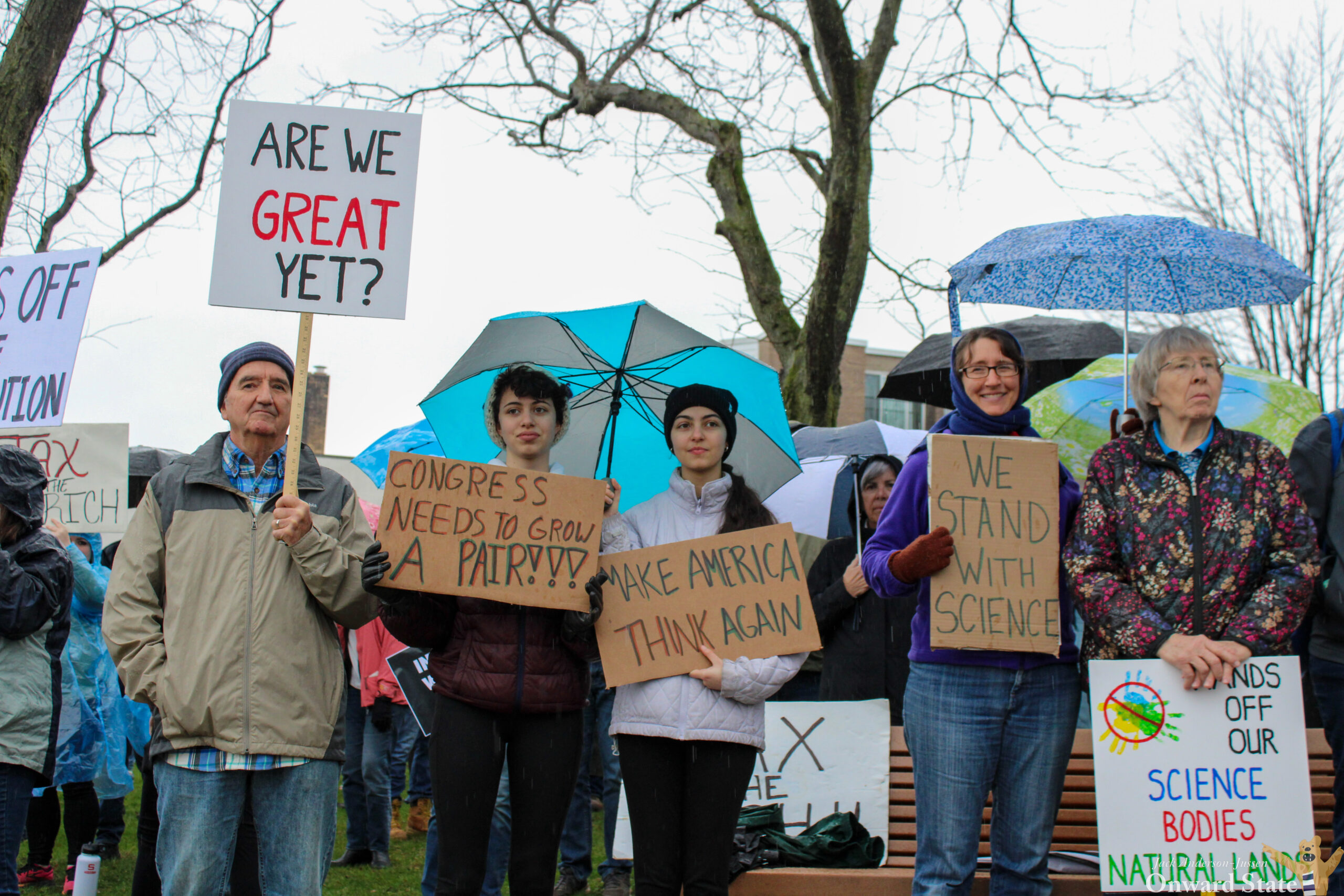 ‘Hands Off’ Protest in State College Rallies Against Trump, Musk