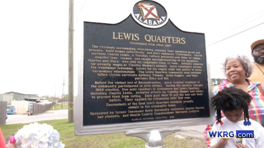 Historical marker unveiled for Lewis Quarters in Mobile
