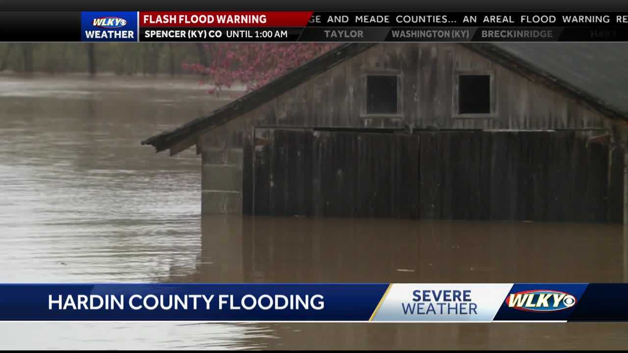 Major flooding causes road closures and home damage in Hardin County