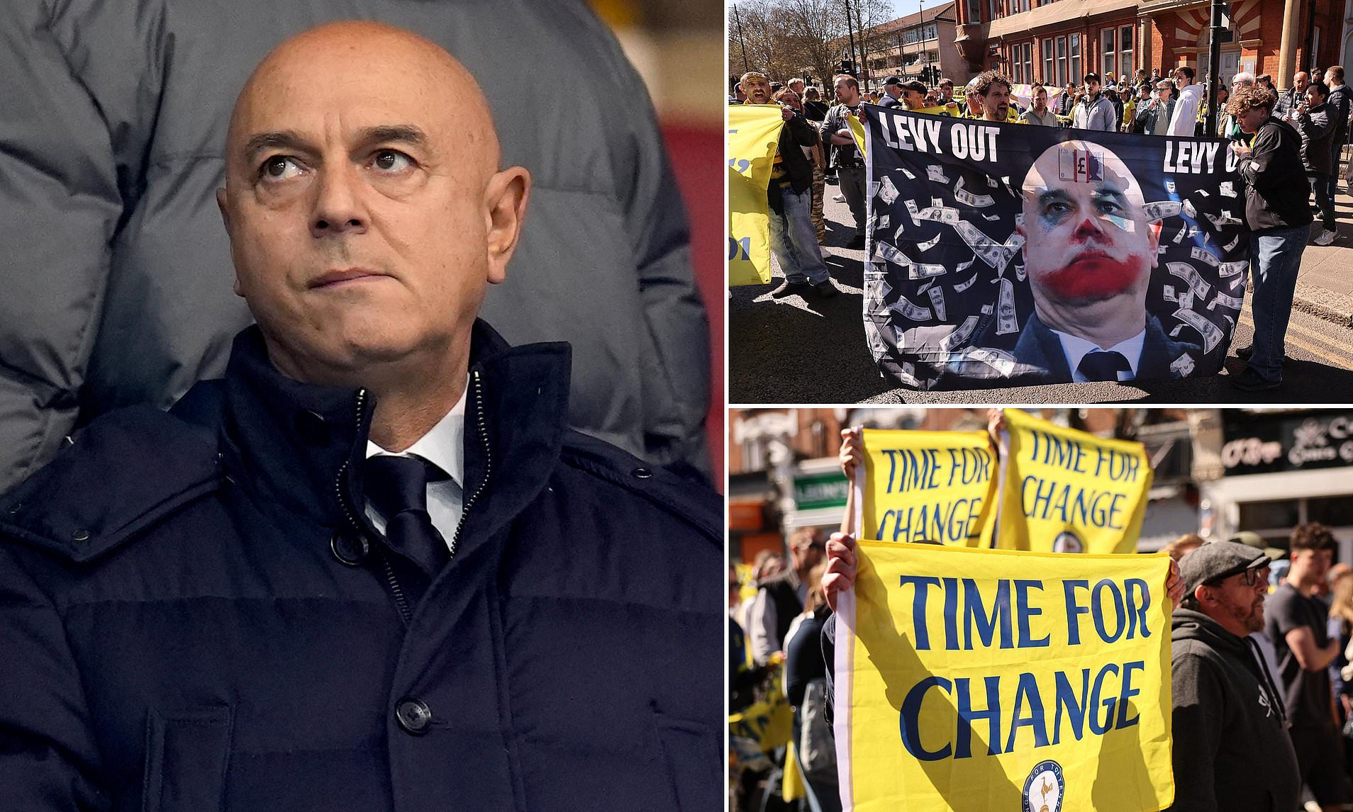 Tottenham fans protest in their thousands against Daniel Levy AGAIN ...