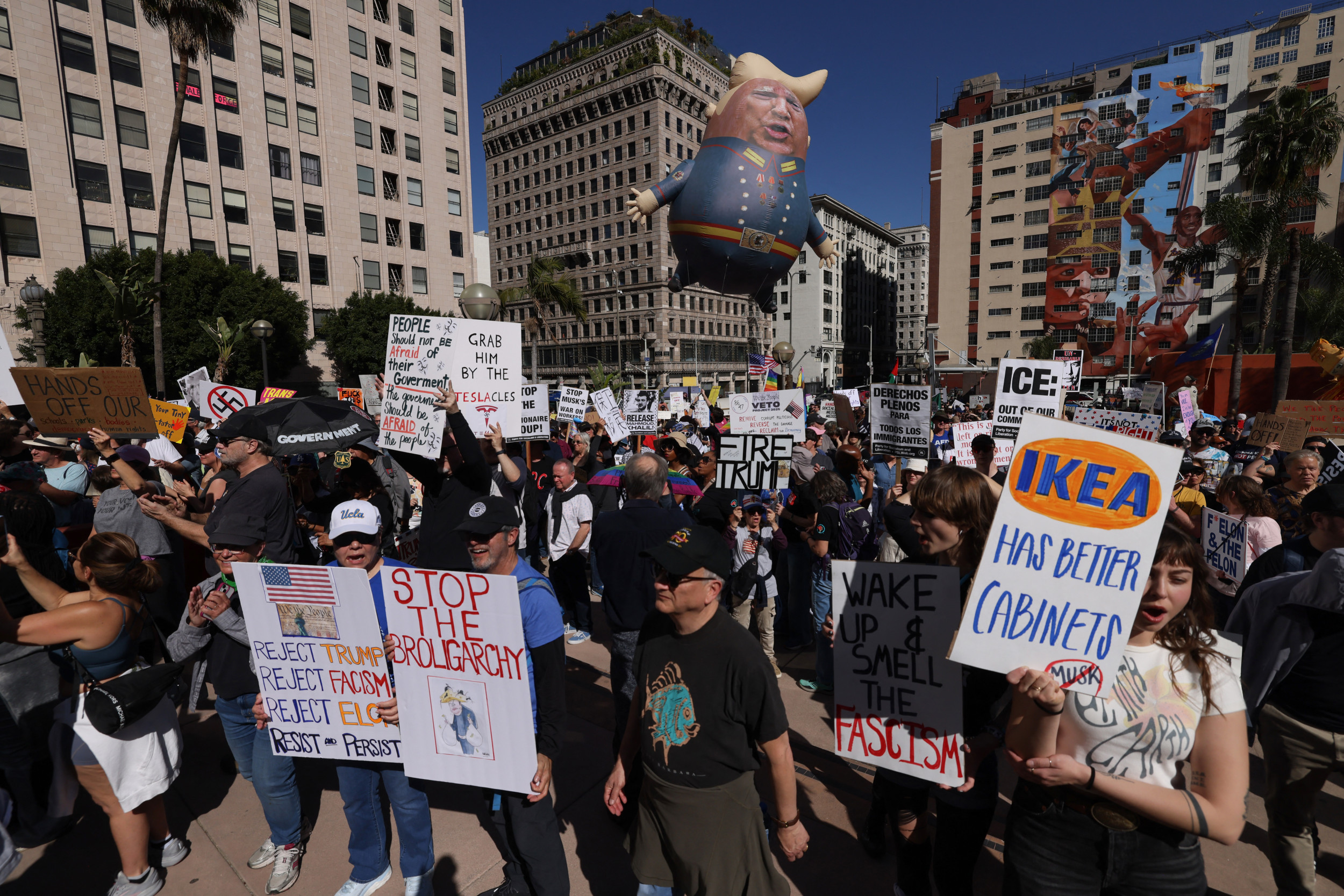 How 'Hands Off!' Protest Signs Mocked Donald Trump, Elon Musk Penguins ...