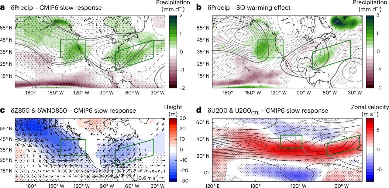 Southern Ocean warming will mean a wetter West Coast