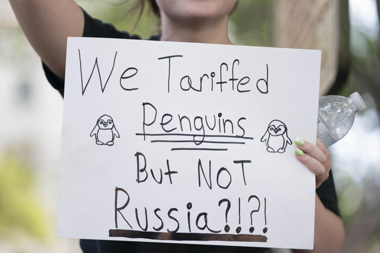 How 'Hands Off!' Protest Signs Mocked Donald Trump, Elon Musk Penguins ...