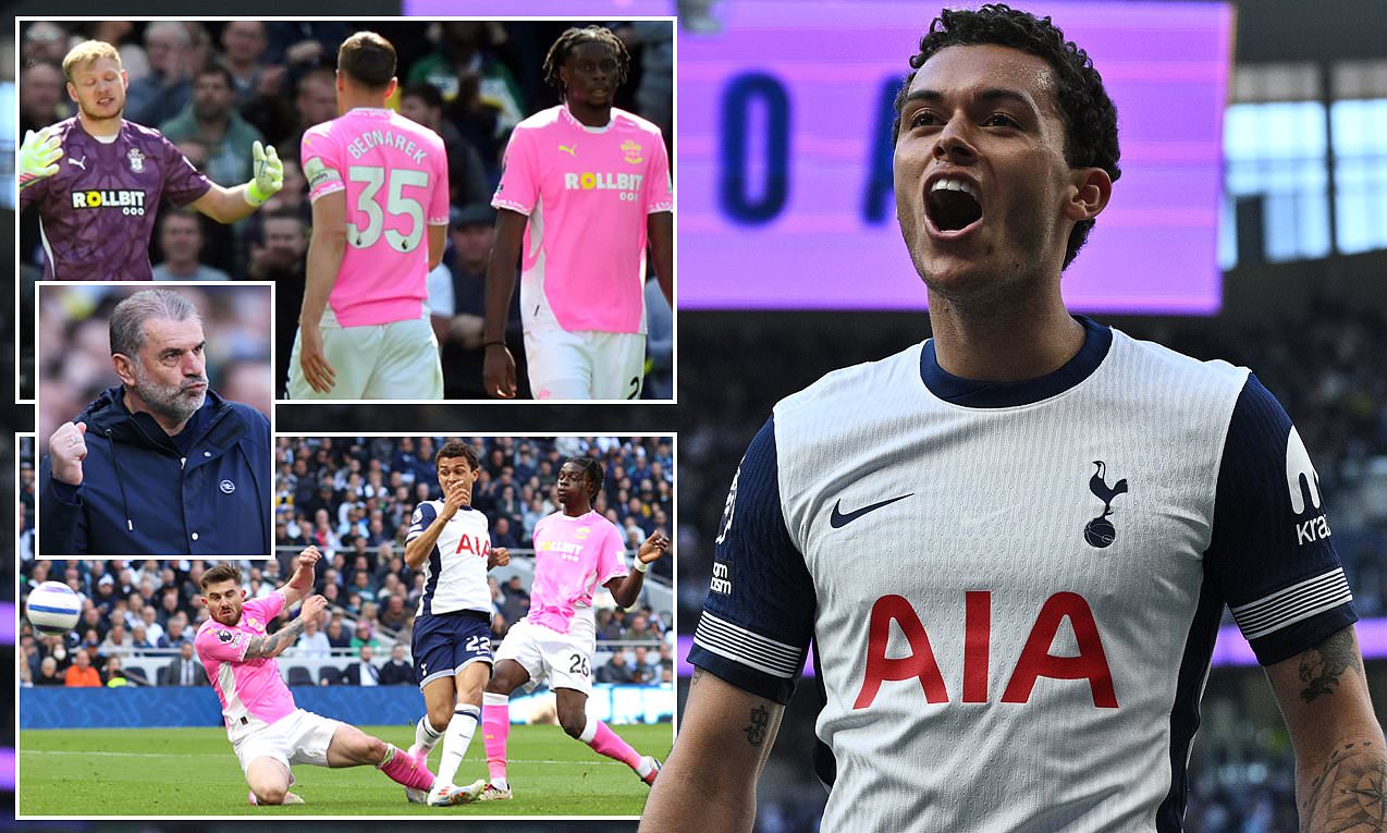 Tottenham 3-1 Southampton: Brennan Johnson brace seals much-needed win ...