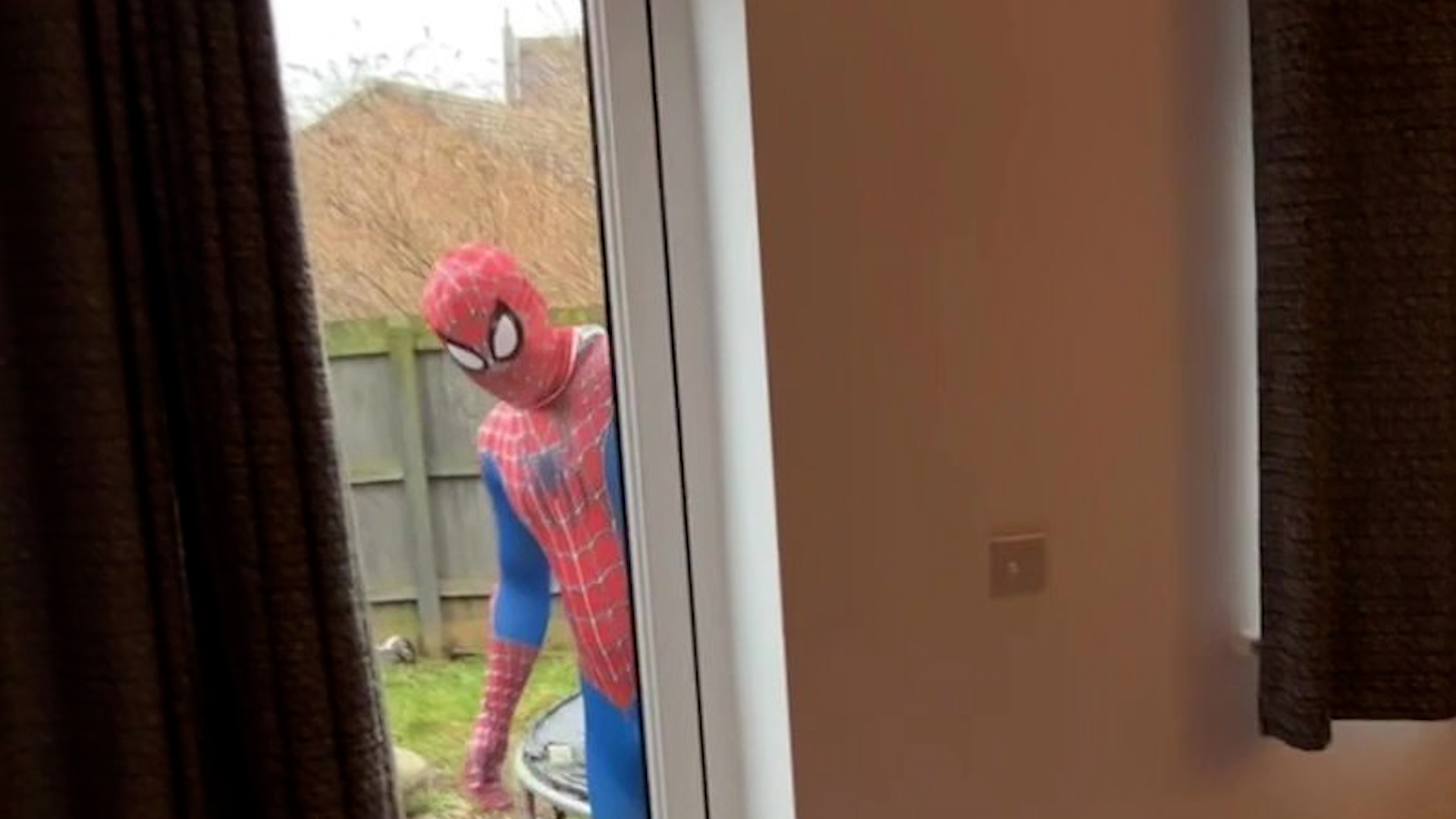 Spider-Man surprise visit goes wrong when toddler screams in fear