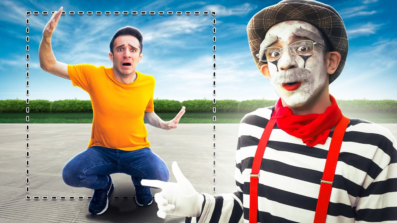 A mime traps me inside a box