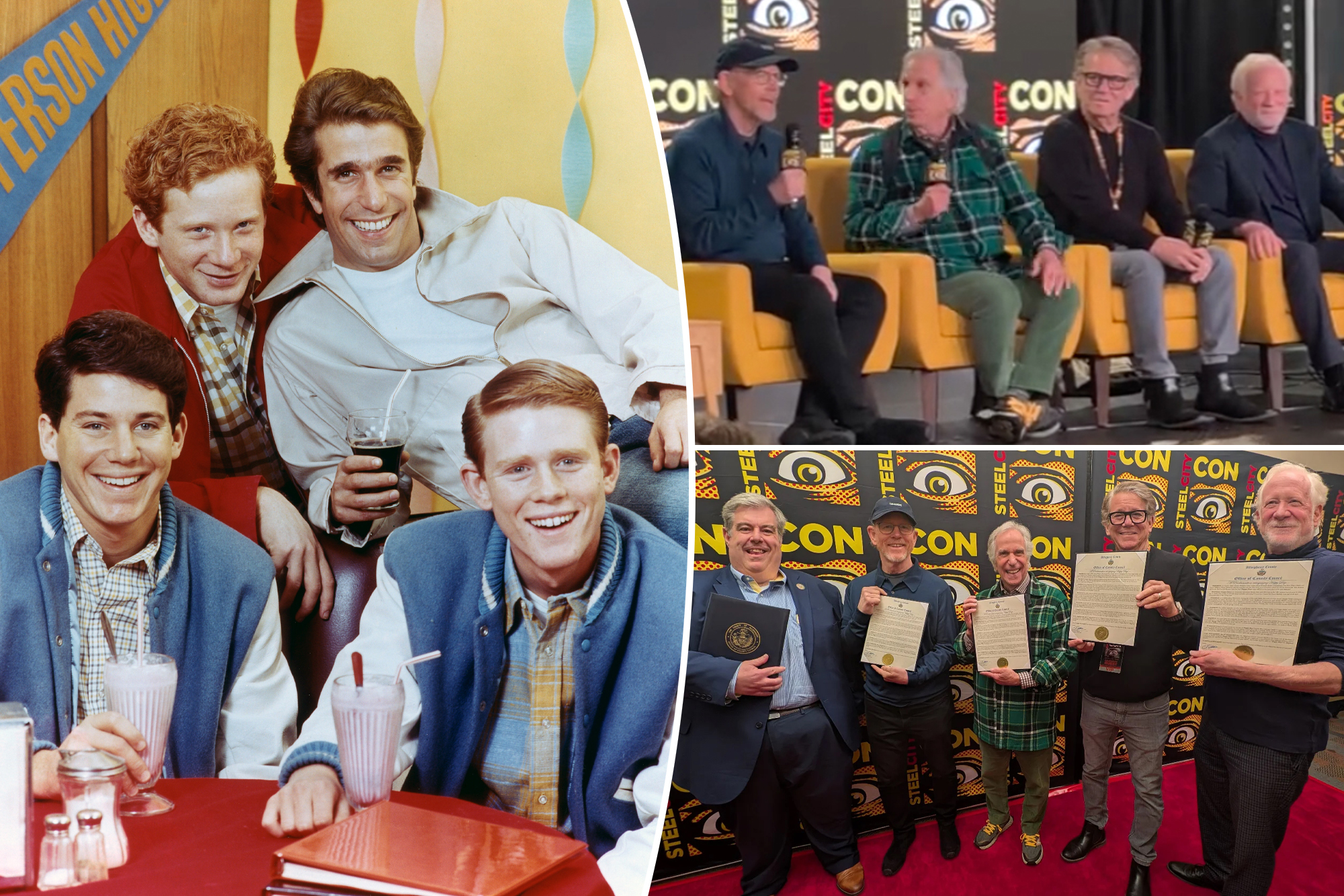 Ron Howard and Henry Winkler reunite with ‘Happy Days’ co-stars for the ...