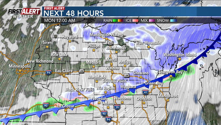 First Alert Weather: Rain/snow showers Sunday night into early Monday ...