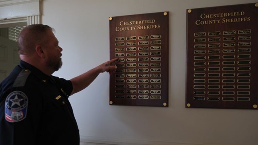 Plaques unveiled in Chesterfield honoring past and present sheriffs