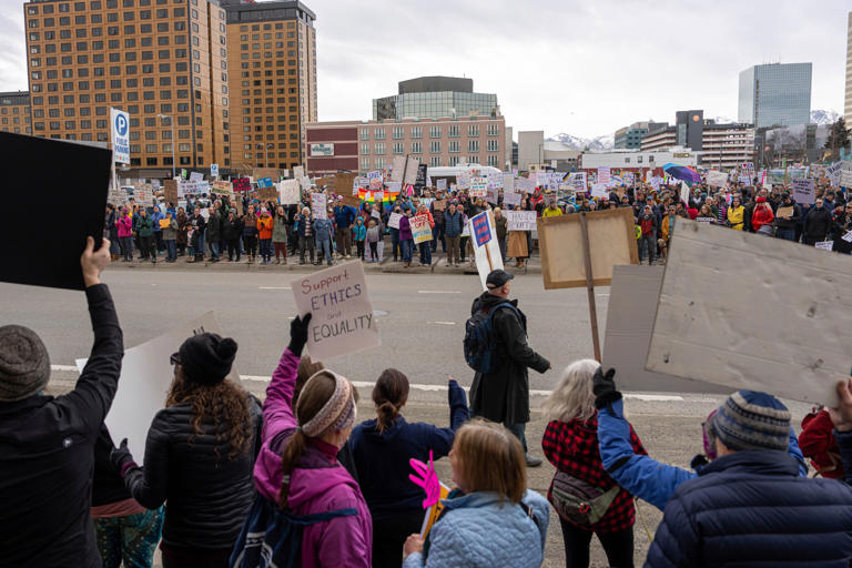 Hands Off! protests from NYC to Alaska slam Donald Trump’s agenda, Elon ...