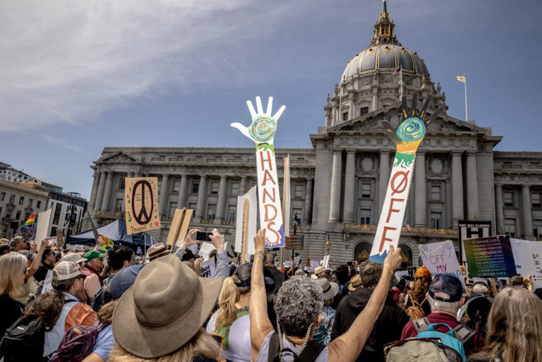AP PHOTOS: From Manhattan to Alaska, protesters rally against Trump and ...