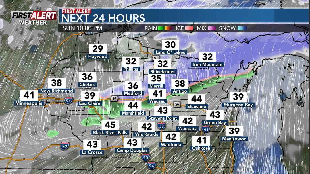 First Alert Weather: Rain/snow showers Sunday night into early Monday ...