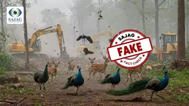Fact Check : हैदराबादमध्ये जंगलतोड झाल्यानंतर प्राण्यांचे पळून जाण्याचे ...