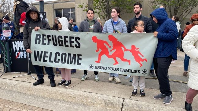 Thousands rally in Eastern Iowa as part of nationwide "Hands Off!" protests