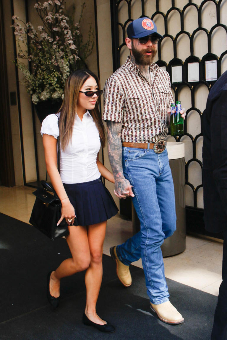 Post Malone goes shopping with new girlfriend Christy Lee in Paris ...