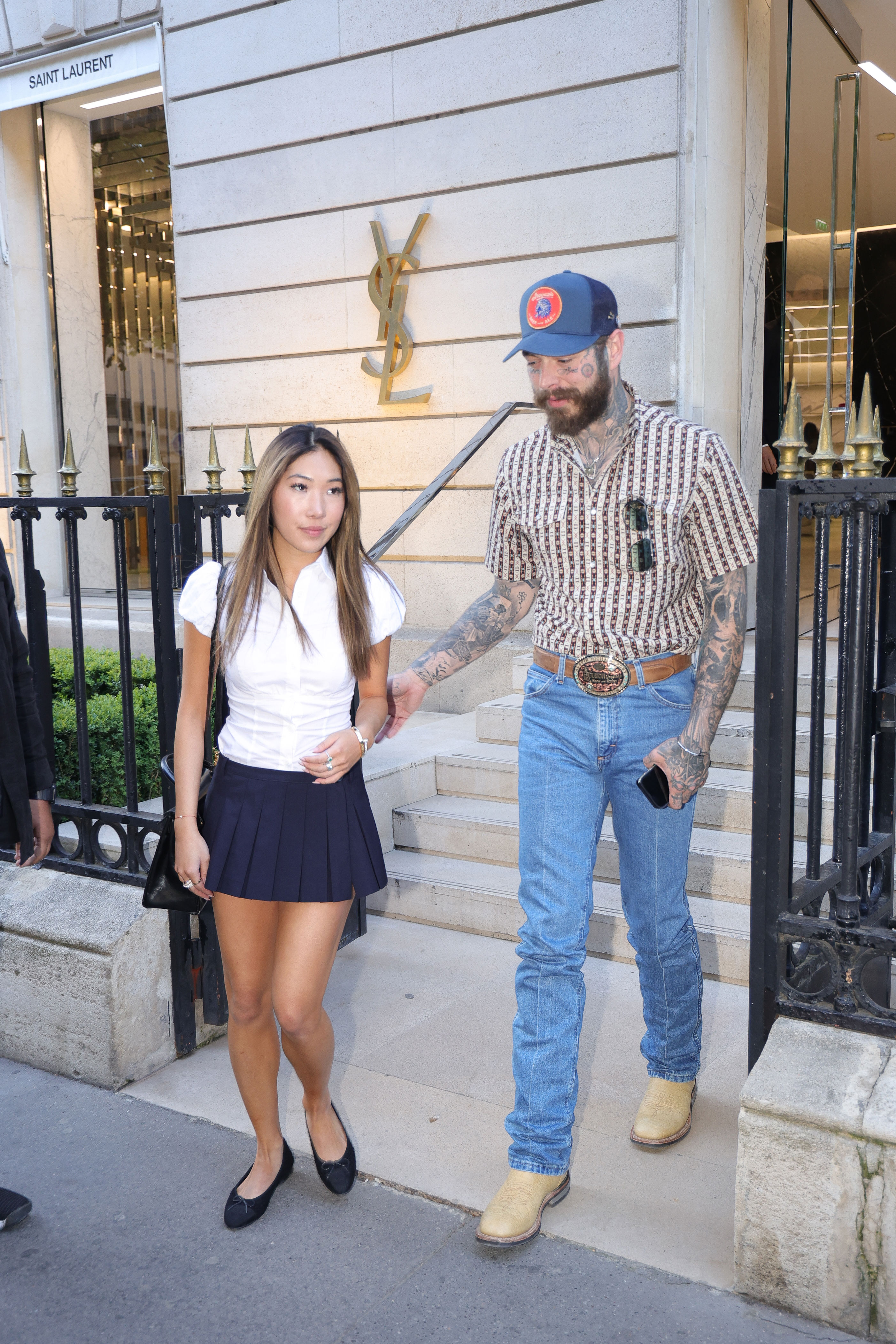 Post Malone goes shopping with new girlfriend Christy Lee in Paris after split from fiancée