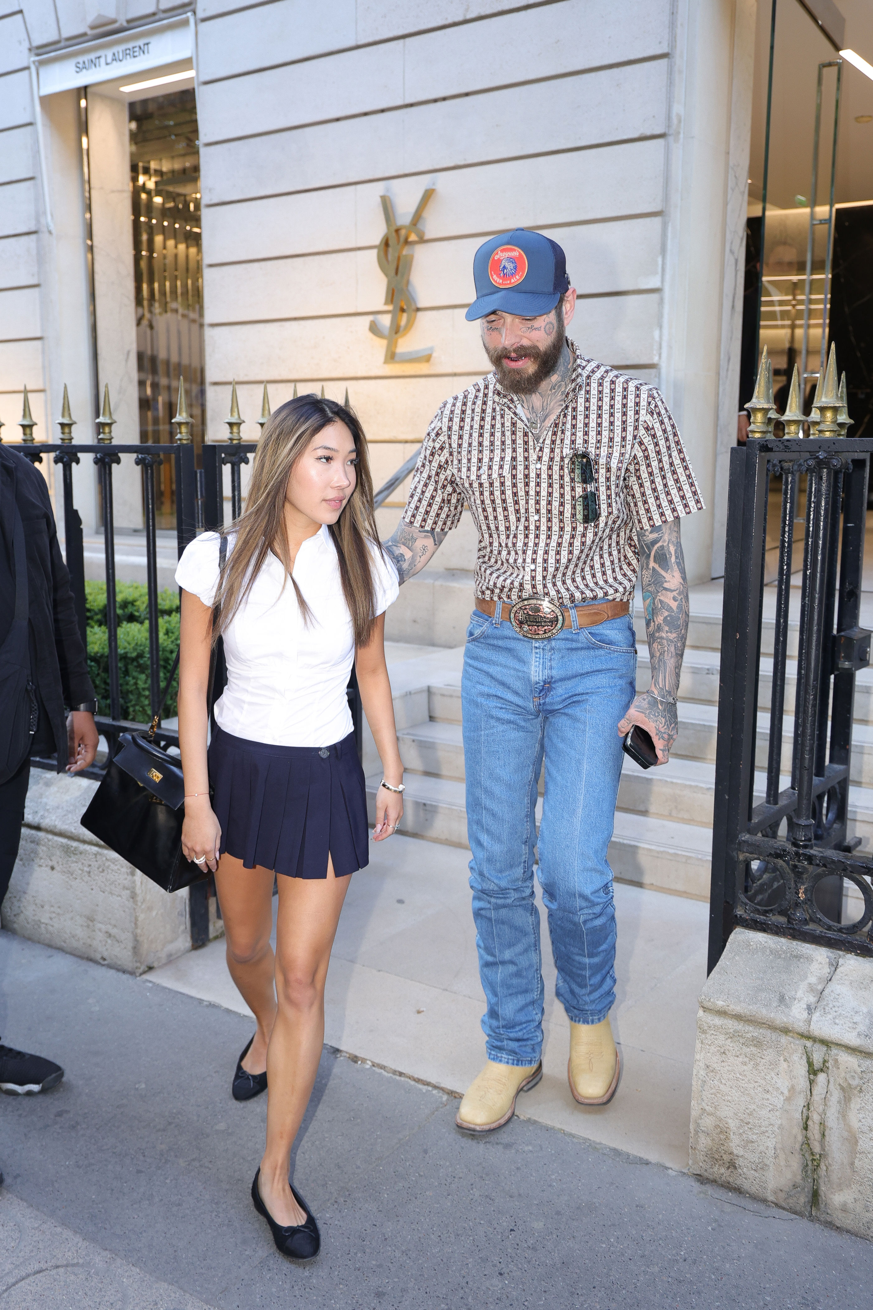 Post Malone goes shopping with new girlfriend Christy Lee in Paris ...