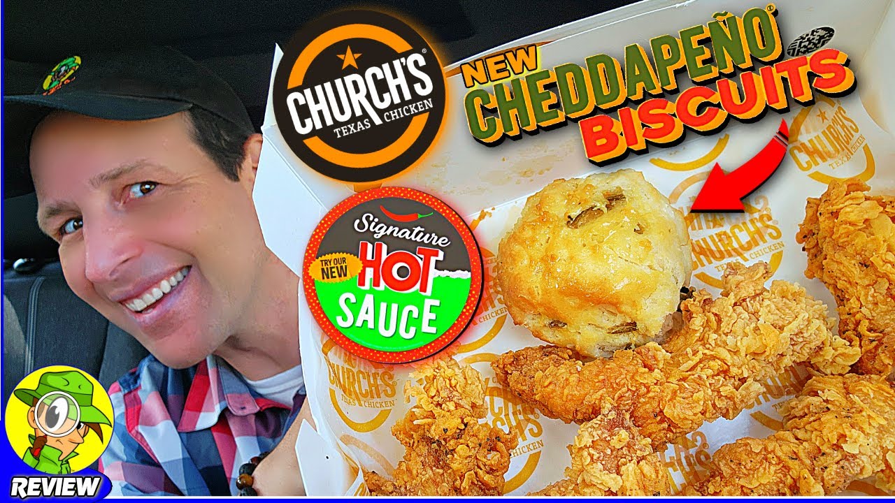Church's® Texas Chicken Signature Hot Sauce Review Cheddapeño® Biscuits