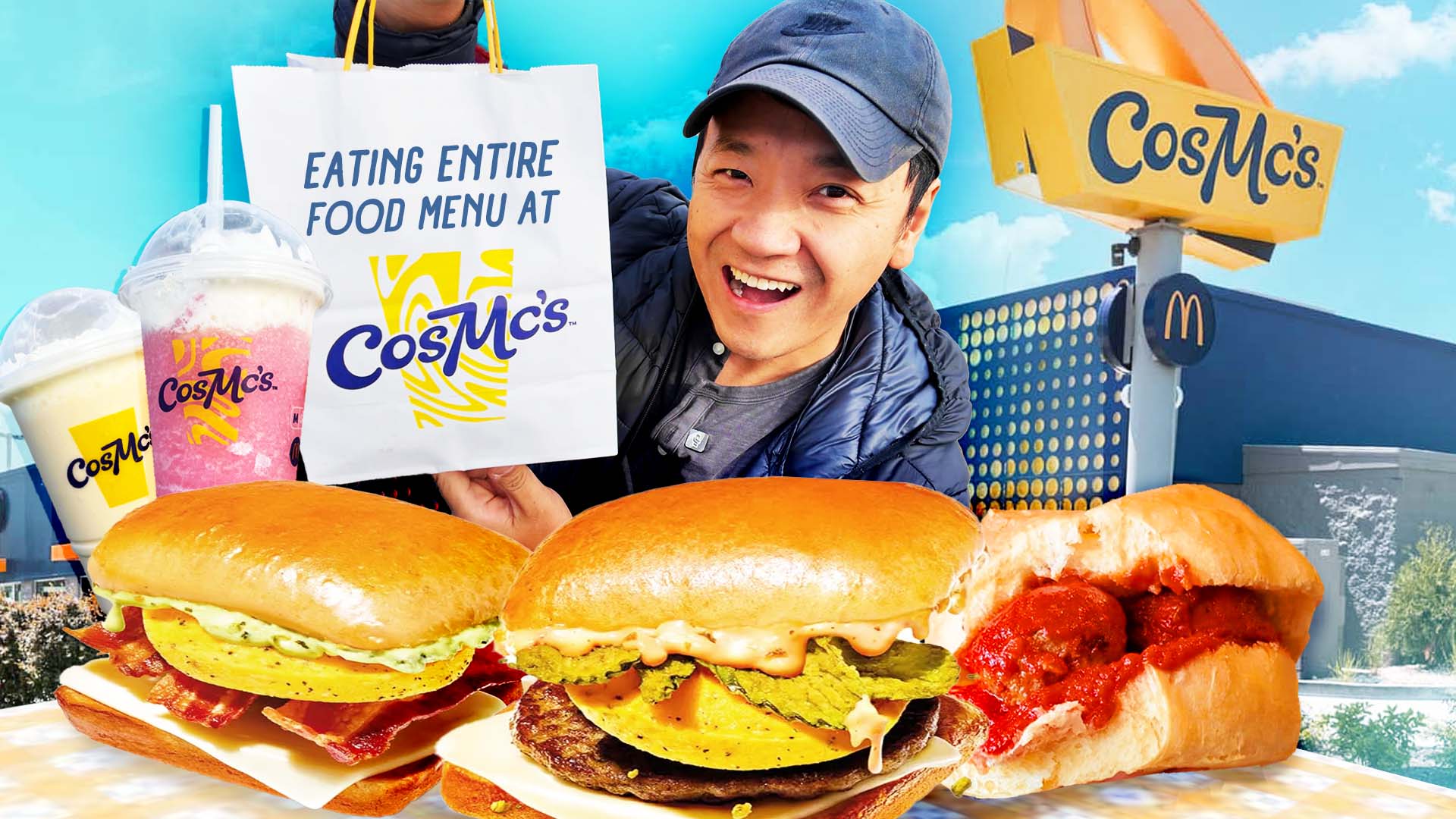 Eating the ENTIRE Food Menu at McDonald's NEW CosMc's Restaurant