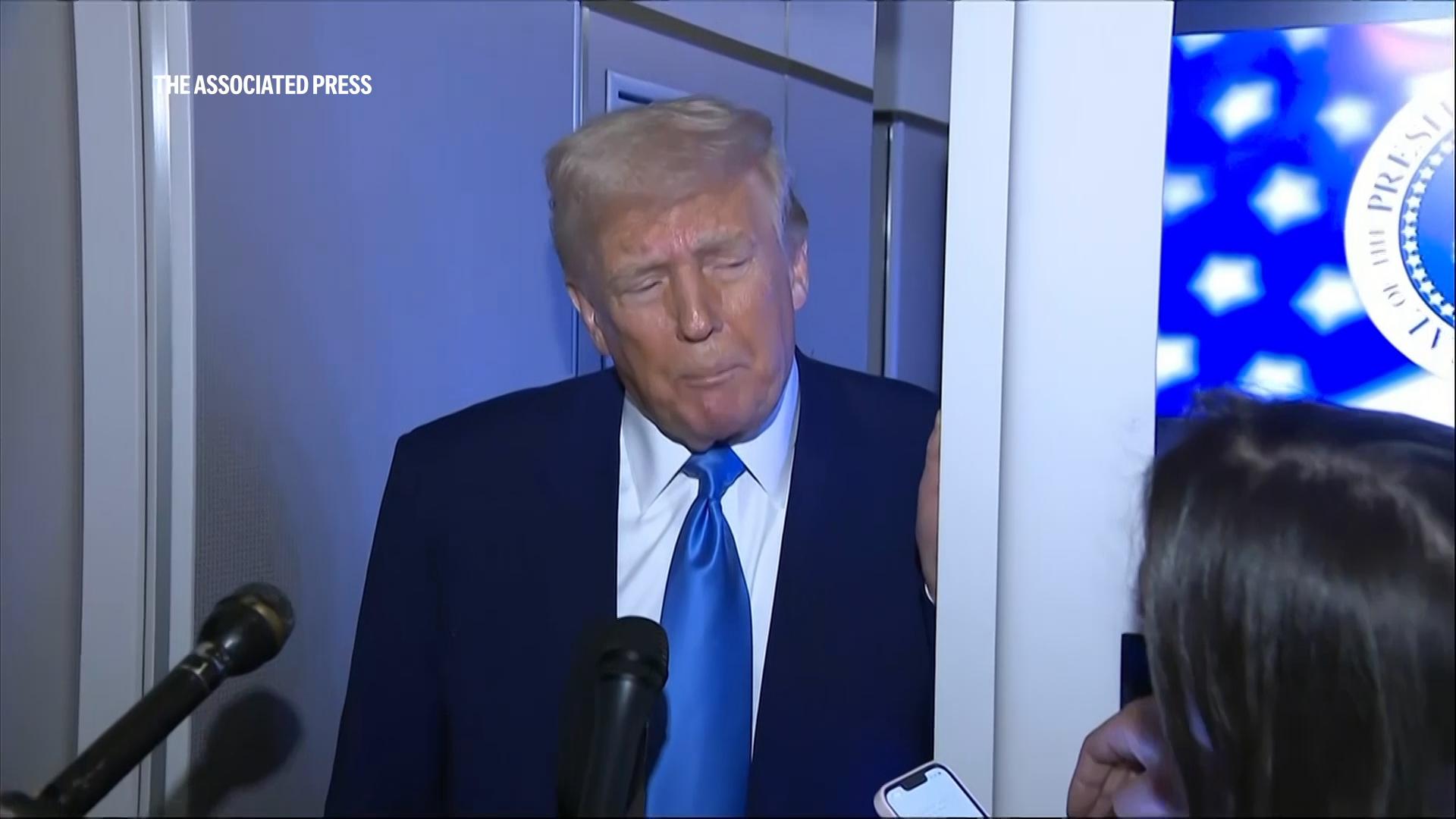 Trump on trade tariffs 'medicine' and TikTok during chat with reporters ...
