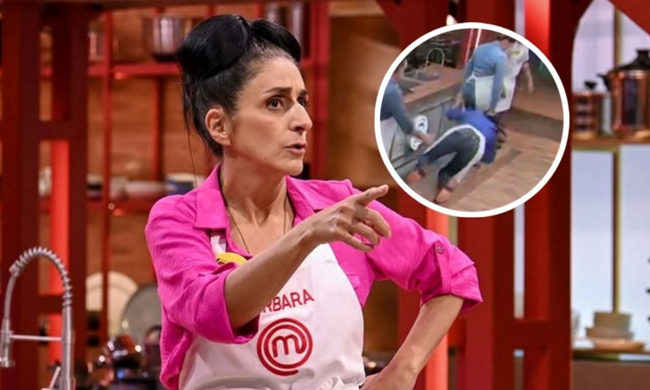 Bárbara Torres sufre bochornoso momento al caerse en la cocina de ...