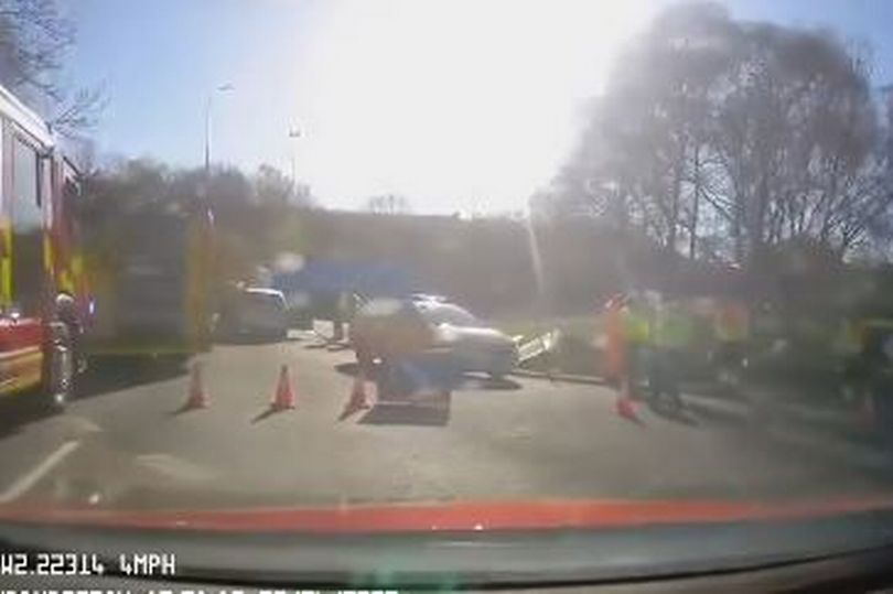 A500 closed for five hours and counting after lorry smashes into three vehicles