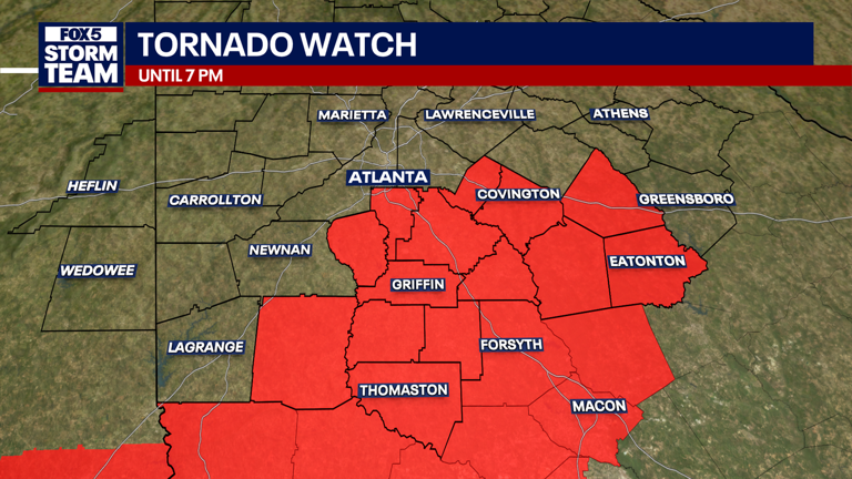 Flooding on the way for metro Atlanta; tornado watch issued