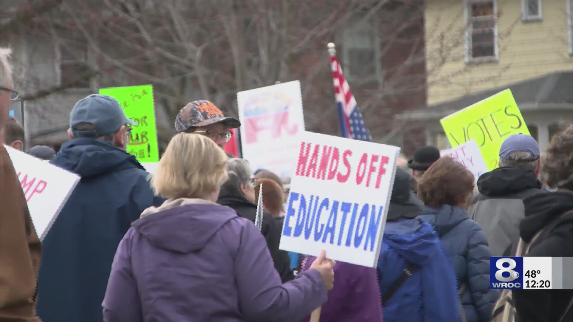 Protestors at Cobbs Hill join nationwide 'Hands Off' movement