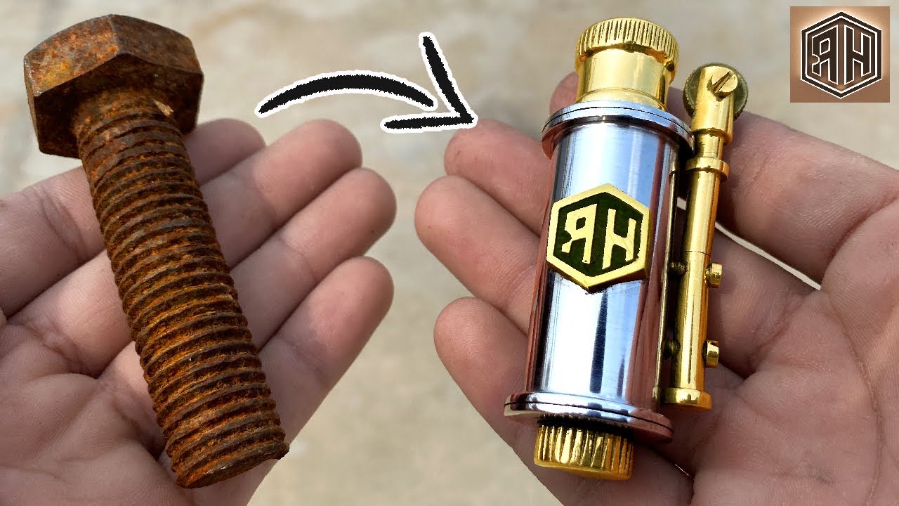 Turning Rusty BOLT into a Beautiful Pocket LIGHTER