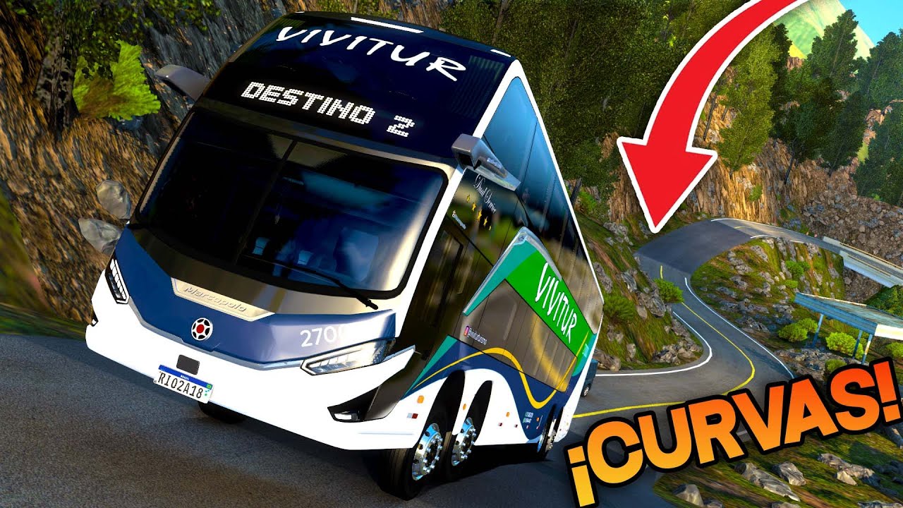 Marcopolo G8 Bus Gets Stuck on Extreme Road | American Truck Simulator