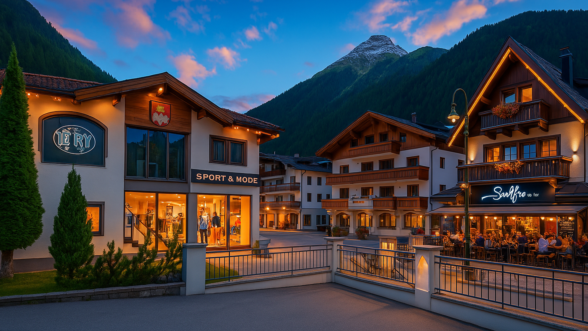 Ischgl, Austria – A Scenic Night Walk Among Tyrol’s Luxury Ski Resorts (4K)