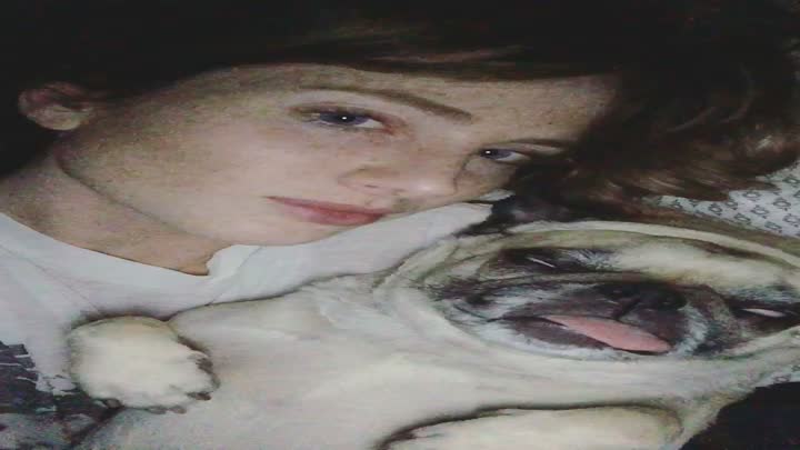 Adorable Pug Snores Loudly While Sleeping Next to Human