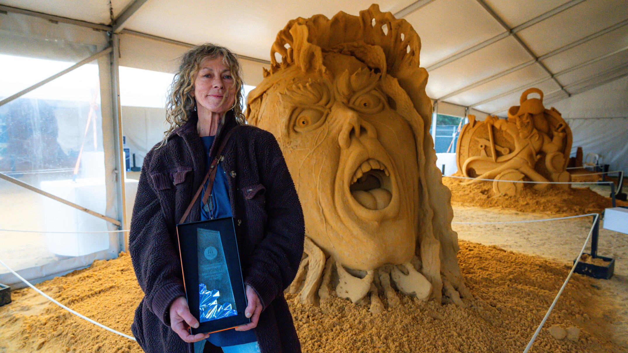 Artist Meg Murray has won the top solo sand sculpture prize at national ...