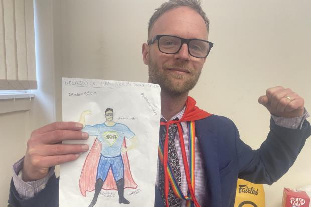 Quirky way teacher turned superhero is getting teens to attend school