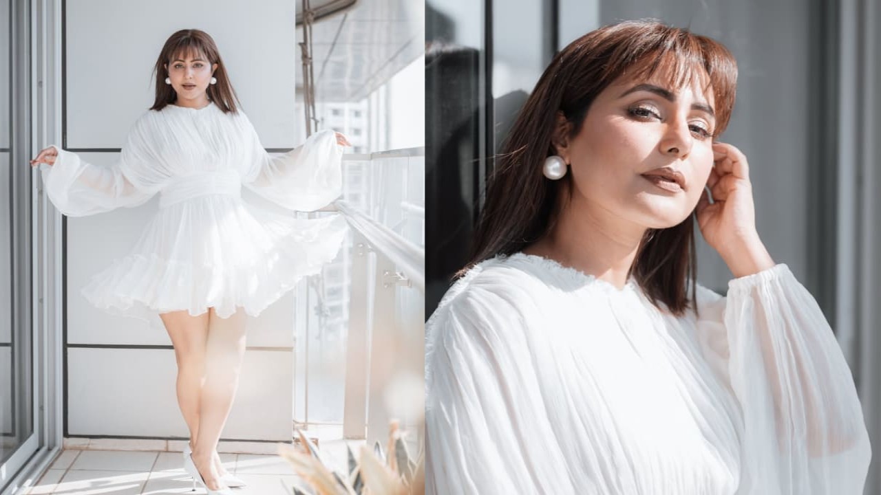 Hina Khan stuns in Rs 11,800 chiffon white dress, looks like modern-day ...