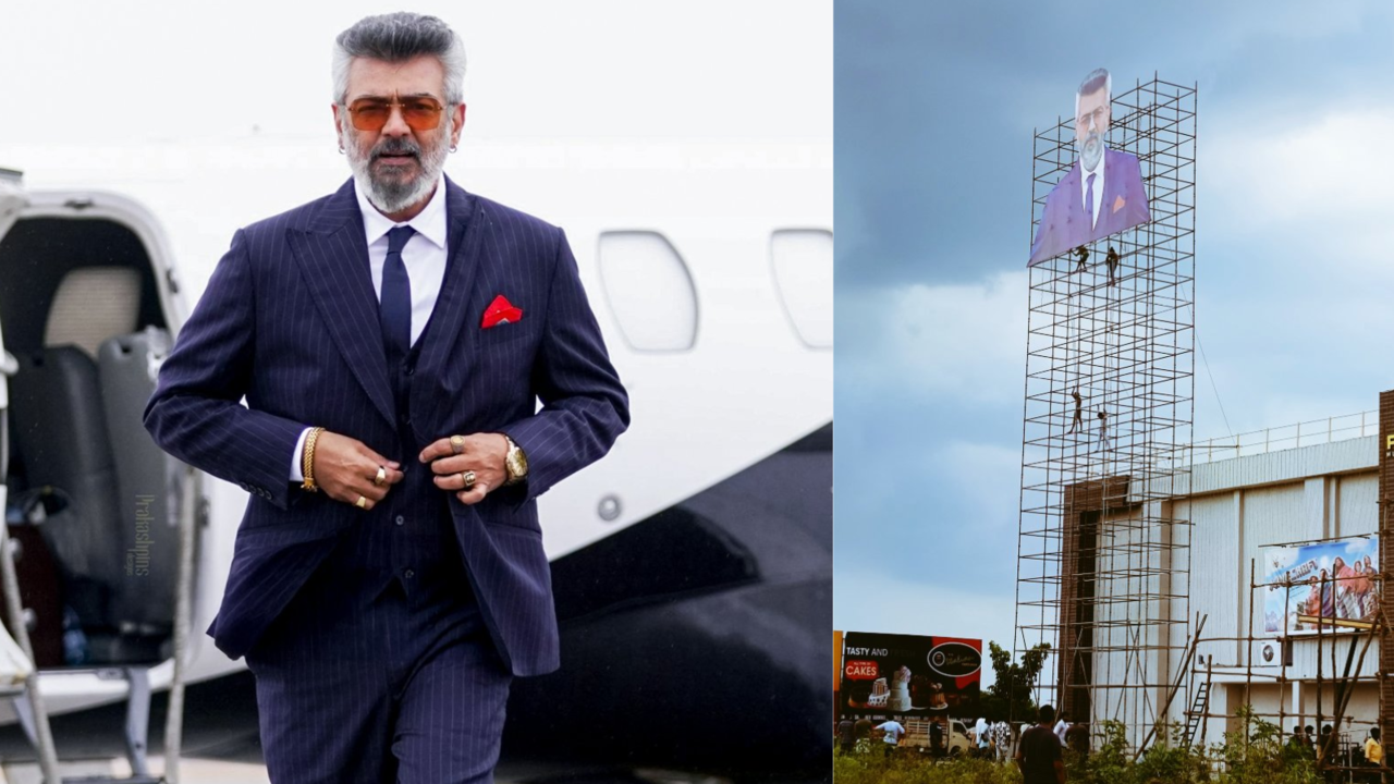 Ajith Kumar’s 285-Ft Cut-Out Crashes Down In Tamil Nadu, Scared Fans ...