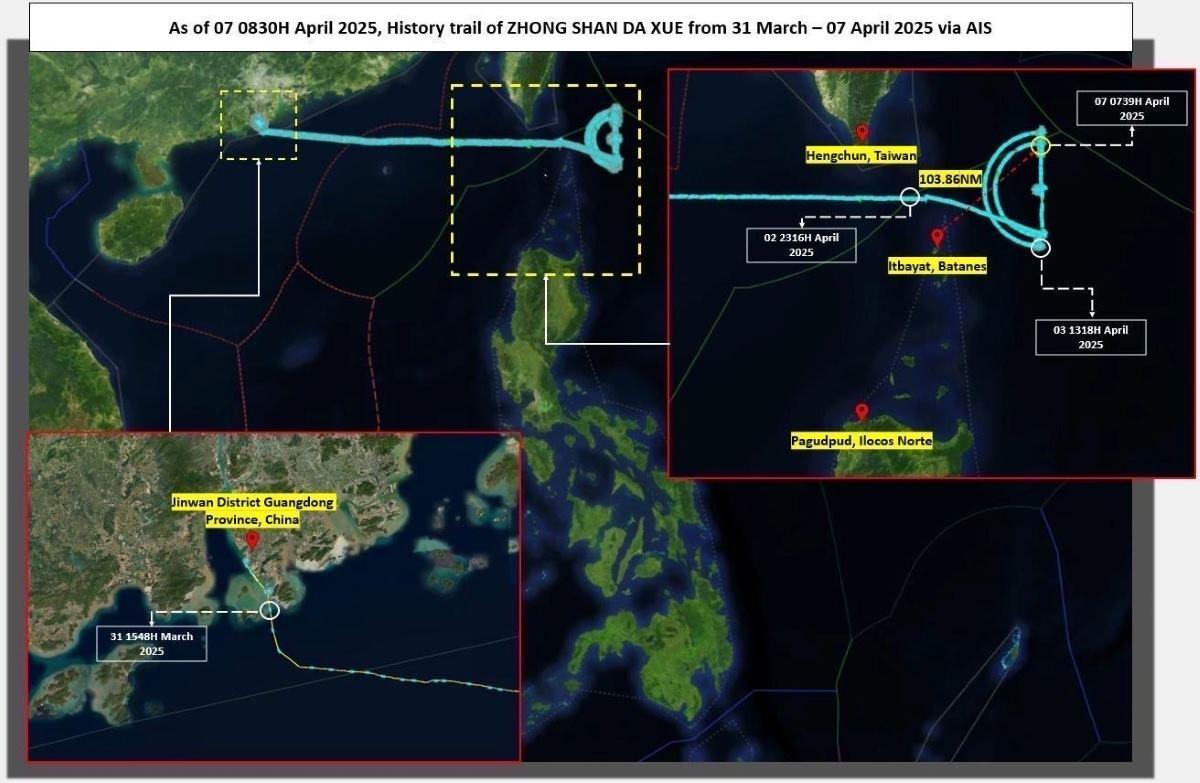 PCG sends aircraft to challenge Chinese research ship near Batanes