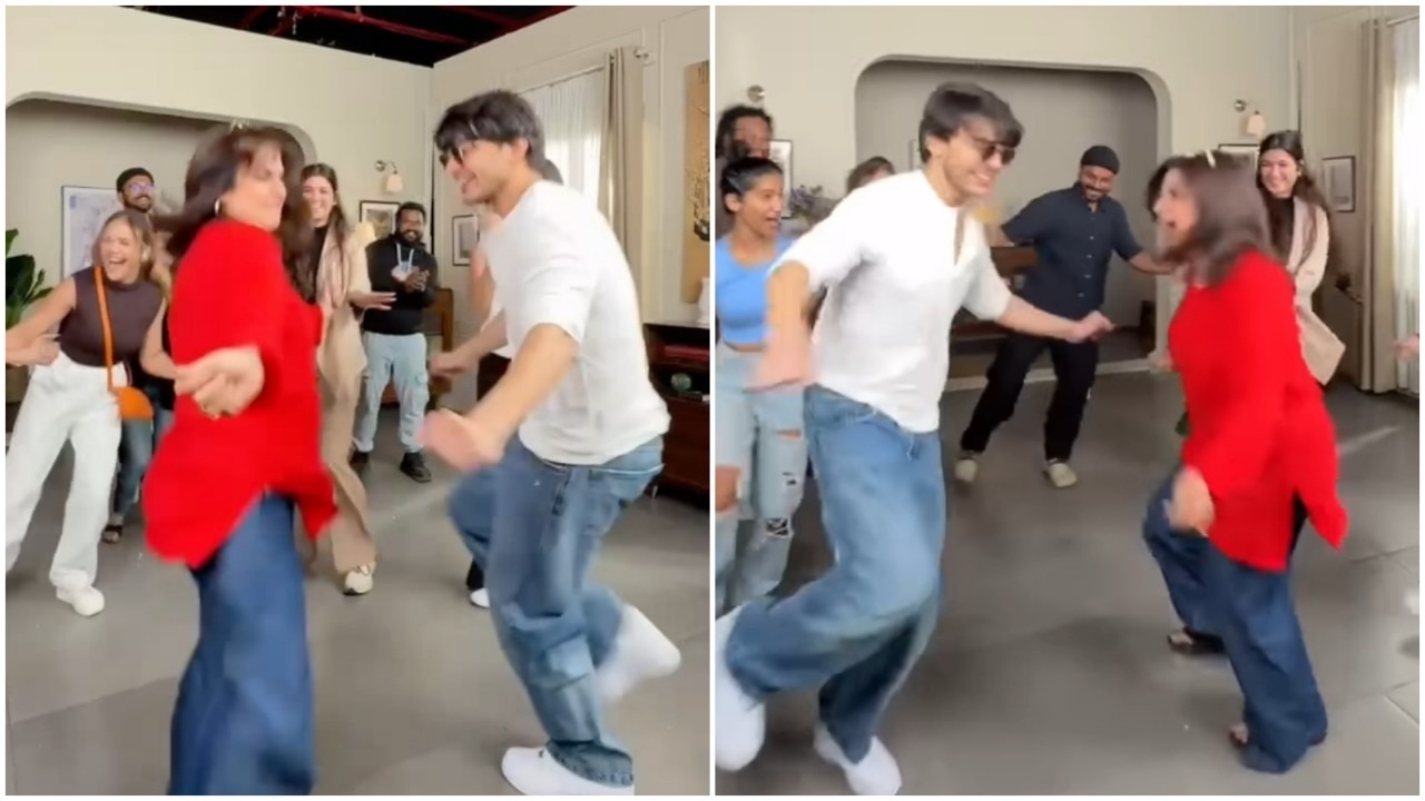 Farah Khan, Veer Pahariya nail viral one-leg dance move: Been dying to do this