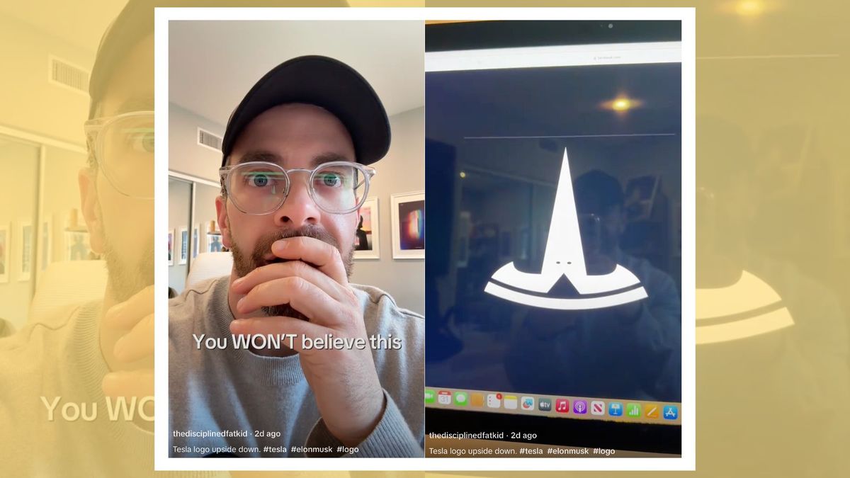 TikTok user posted manipulated Tesla logo that resembled KKK hood